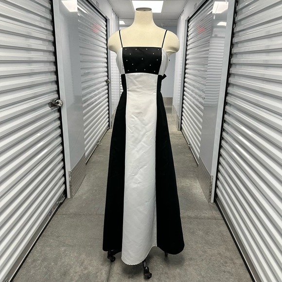 Vintage | Dresses | Vintage 9s Debut Colorblock Formal Prom Maxi Dress ...